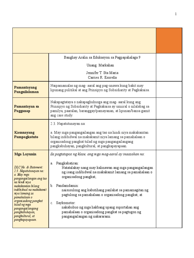Final Lesson Plan | PDF