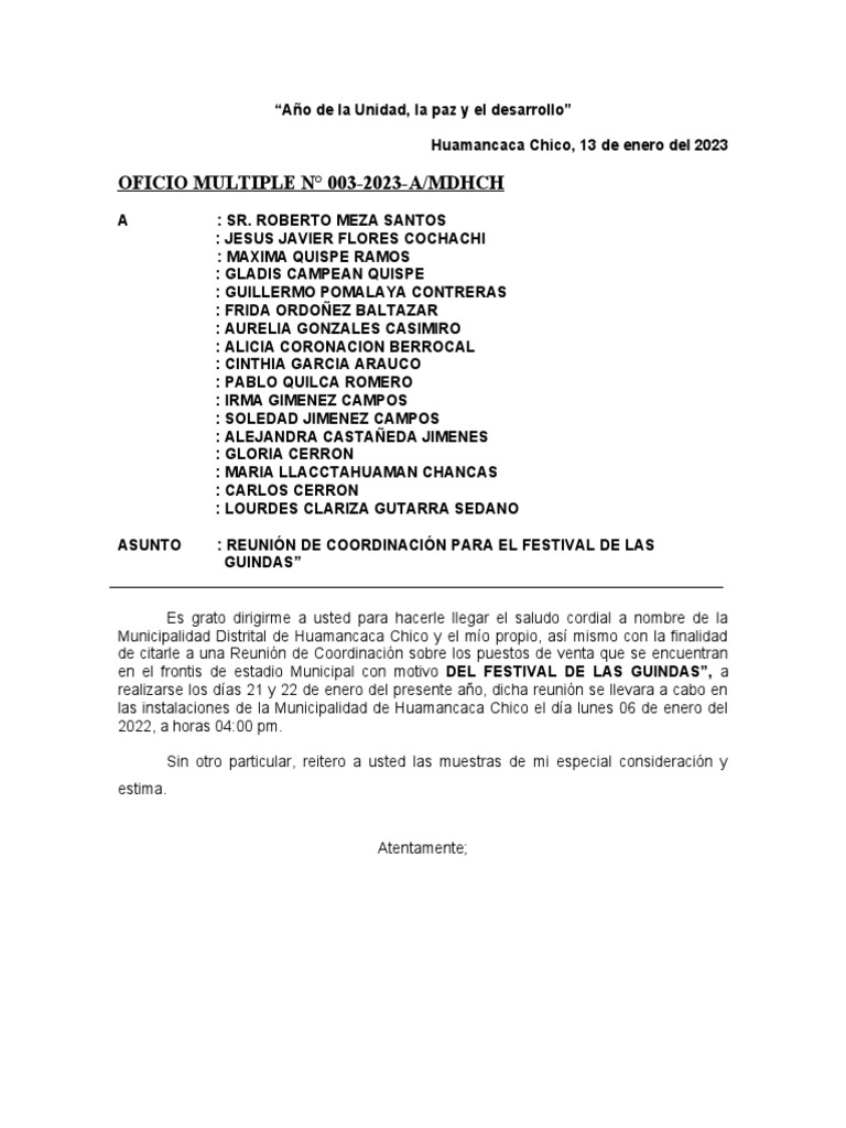 Oficio Multiple 003 Puestos | PDF Oficio Multiple 003 Puestos | PDF