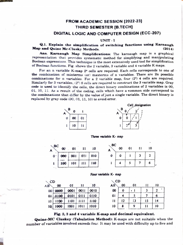 Unit 1 DLCD | PDF | Computer Engineering | Electronics
