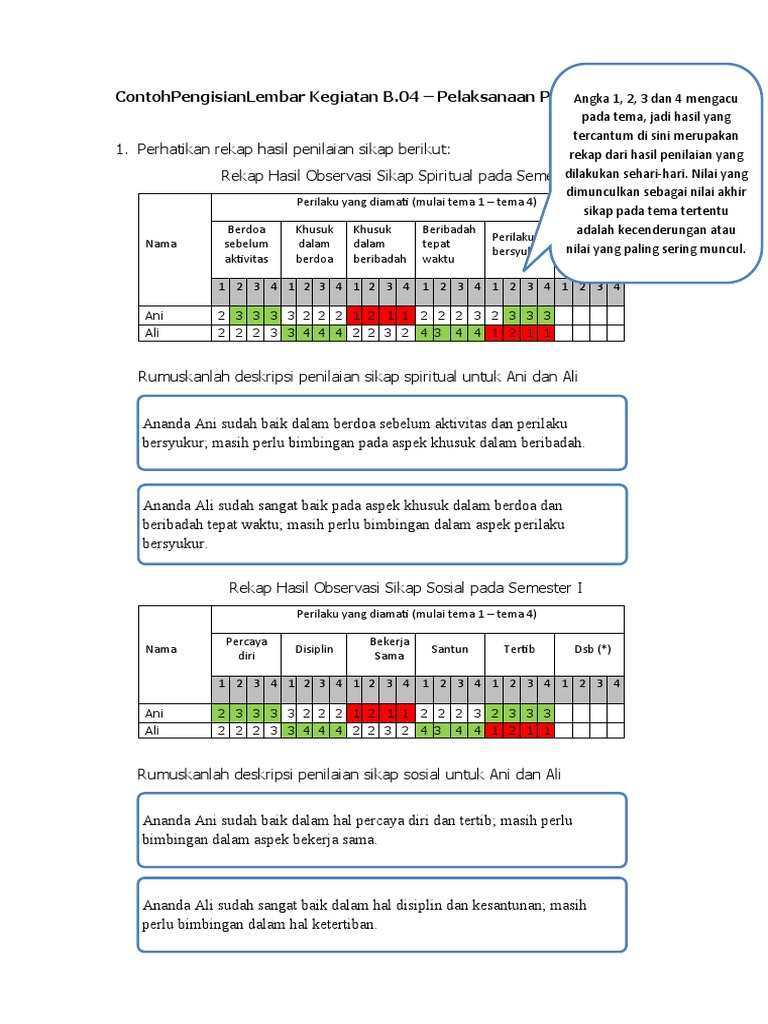 Penilaian Sikap dan Keterampilan Siswa | PDF