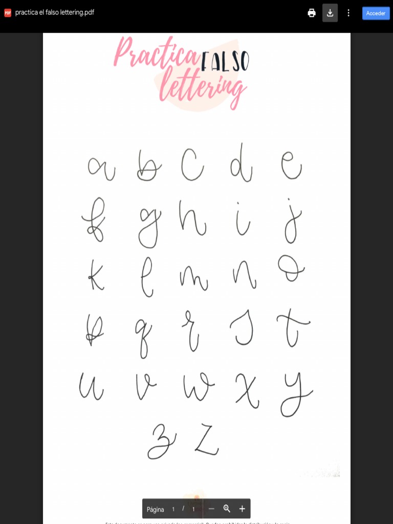 Practica El Falso Lettering - PDF - Google Drive | PDF