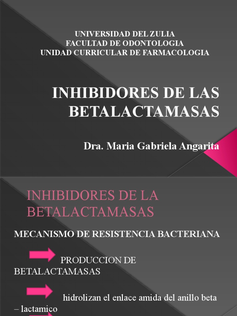 Inhibidores de La Betalactamasas | PDF | Beta lactamasa | Farmacología