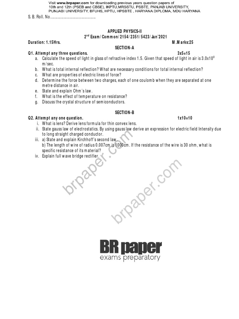 PHY (2nd) May21 | PDF