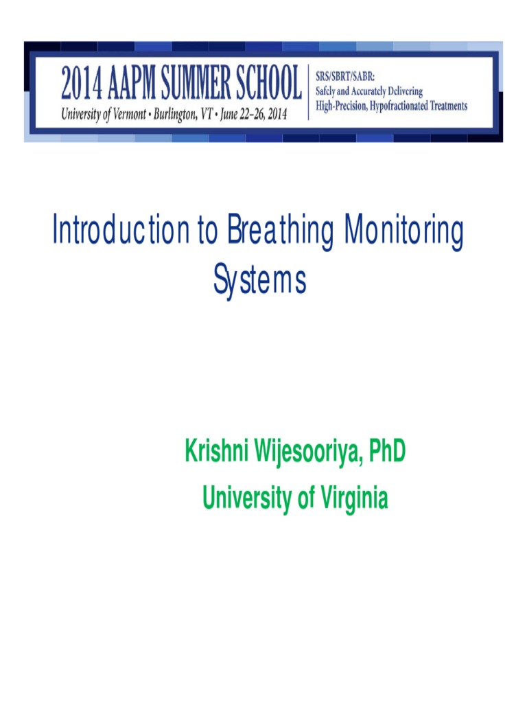Introduction to Respiratory Motion Management Systems | PDF | Radiation ...