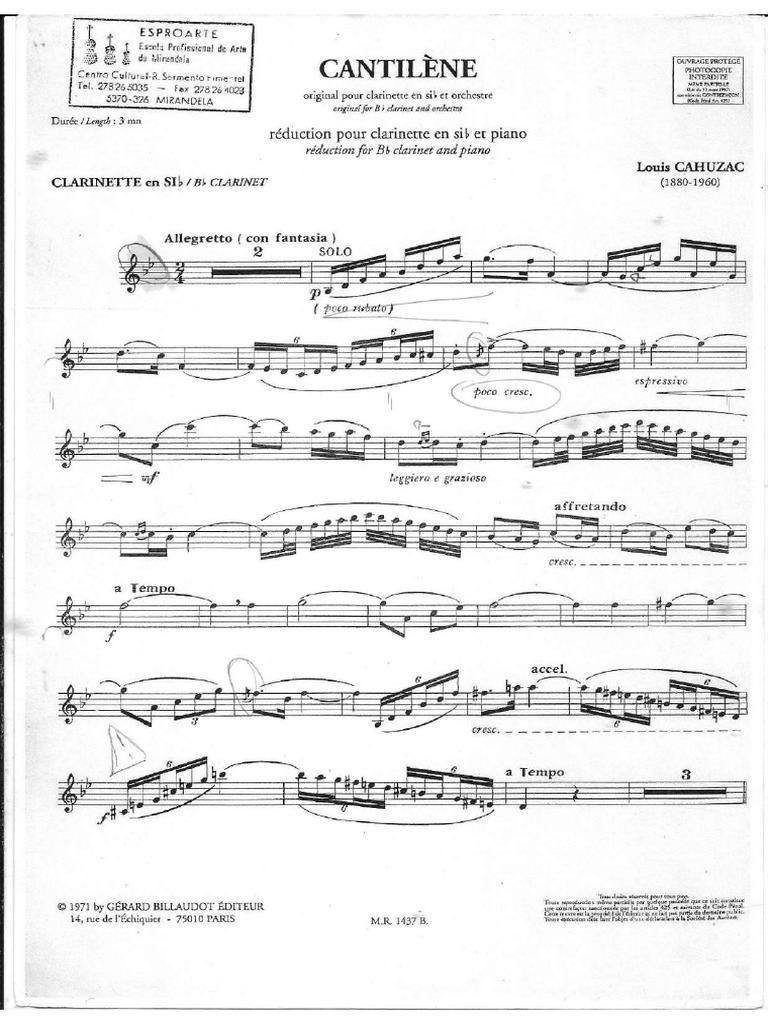 Cantiléne de Cahuzac | PDF