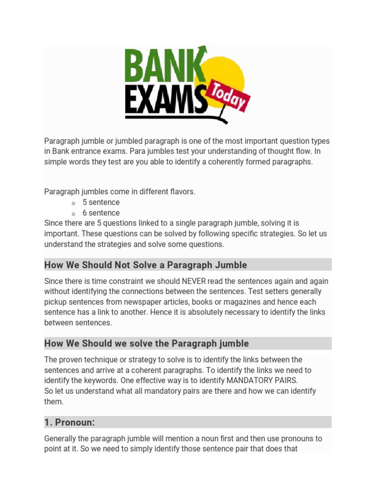 Strategies for Solving Para Jumbles | PDF