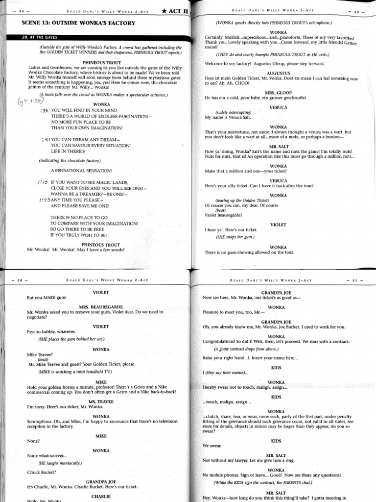 Wonka Script Act 2 | PDF