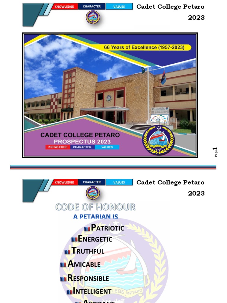 Cadet College Petaro Overview 2023 | PDF | Fee | Payments
