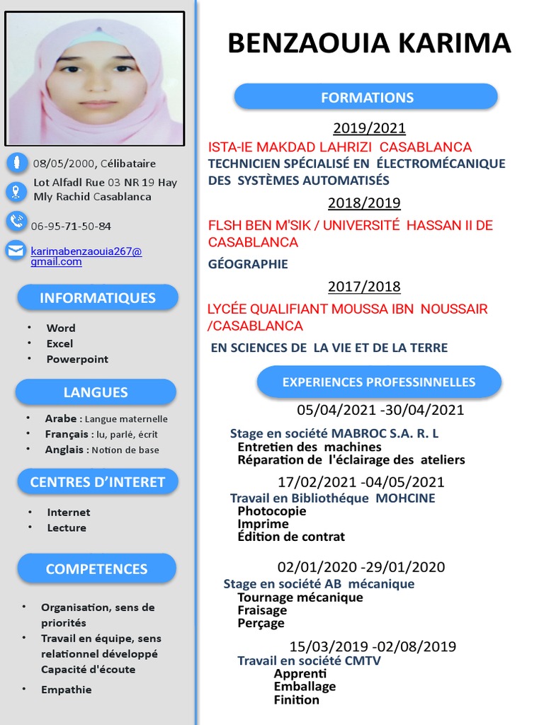 CV Karima | PDF