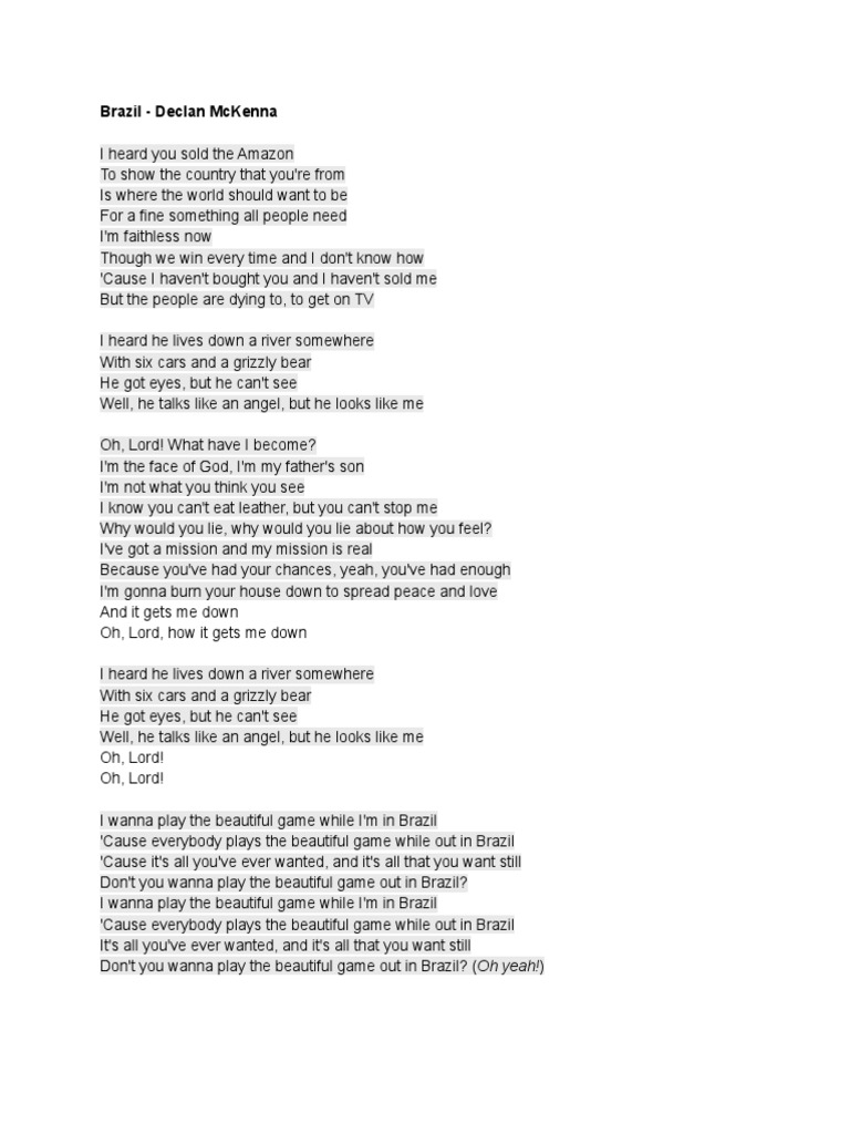 Brazil - Declan Mckenna | PDF