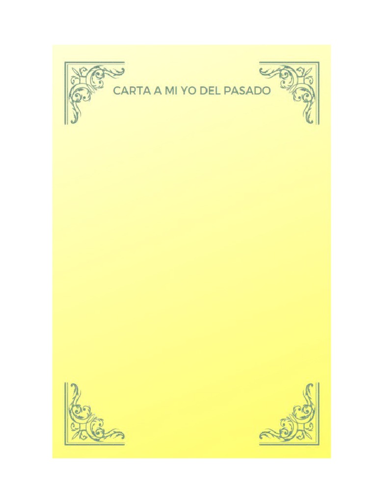 Carta A Mi Yo Del Pasado | PDF