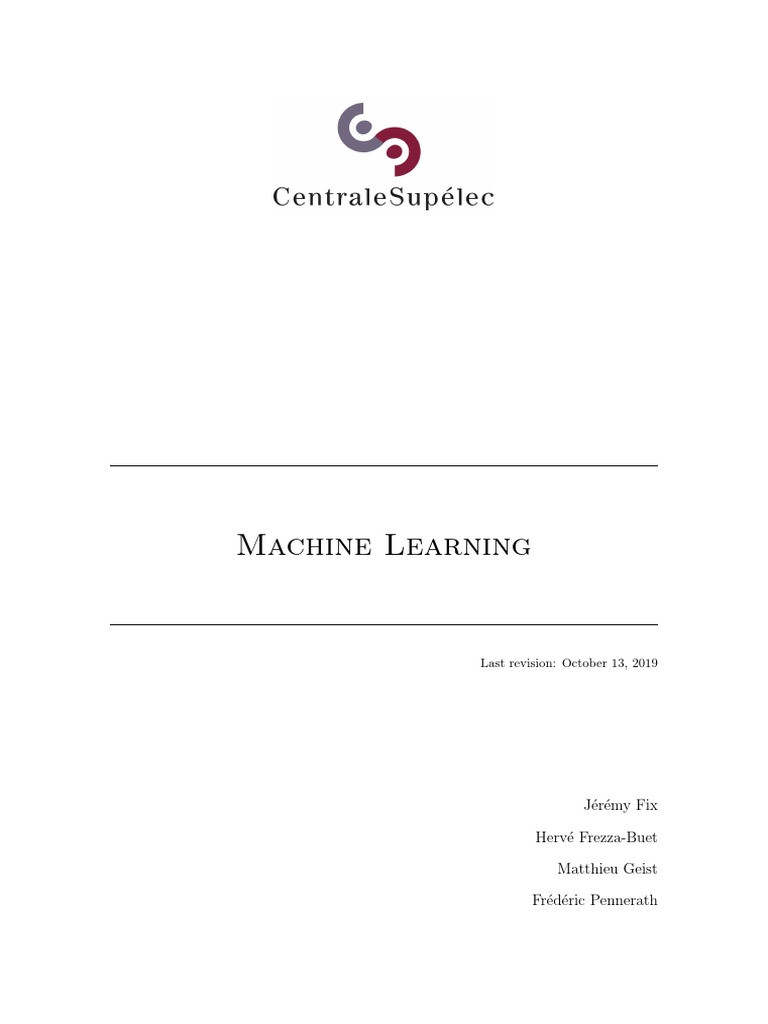 Machine Learning Overview & SVMs | PDF | Principal Component Analysis | Applied Mathematics