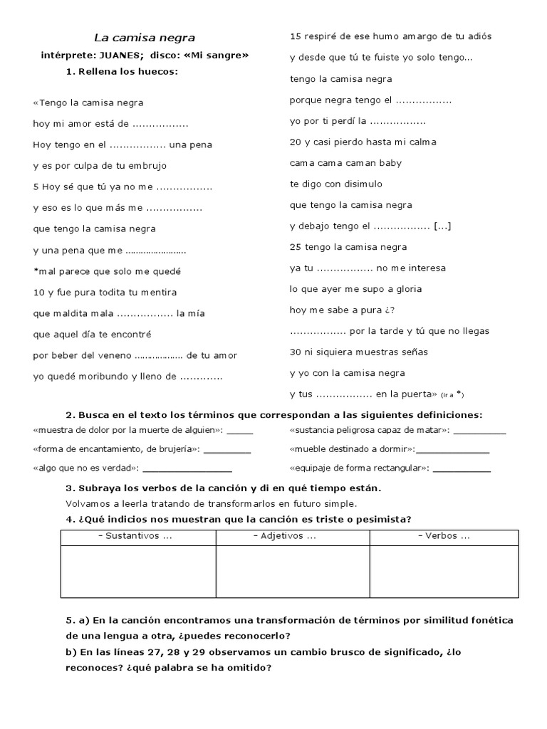 La Camisa Negra | PDF