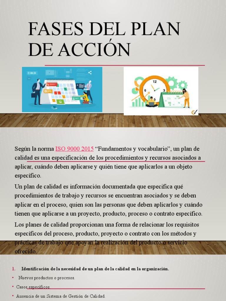 Fases Del Plan de Acción | PDF | Calidad (comercial) | Gestión de la ...