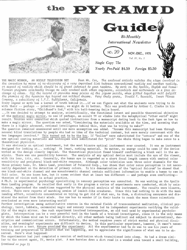 Pyramid Guide n20 Nov-Dec 1975 | PDF | Optics | Eye