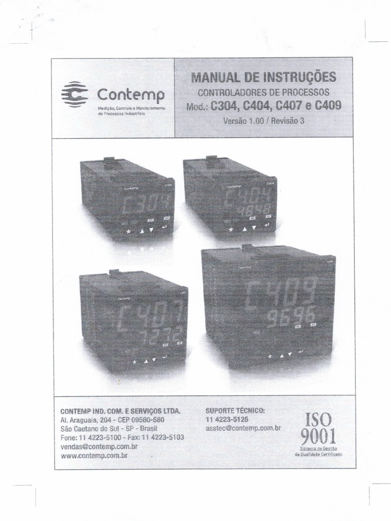 Manual Controlador de Processos - CONTEMP | PDF