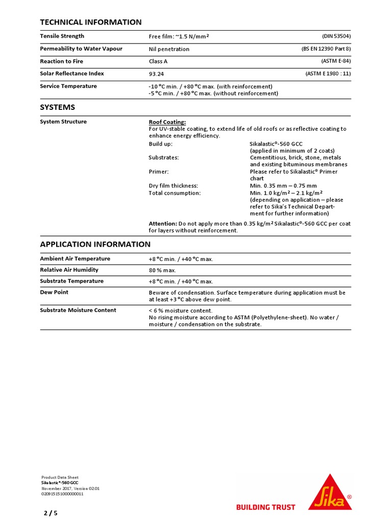 Sikalastic - 560 GCC Water Proofing Materials - Part 2 | PDF | Humidity ... Sikalastic - 560 GCC Water Proofing Materials - Part 2 | PDF | Humidity ...