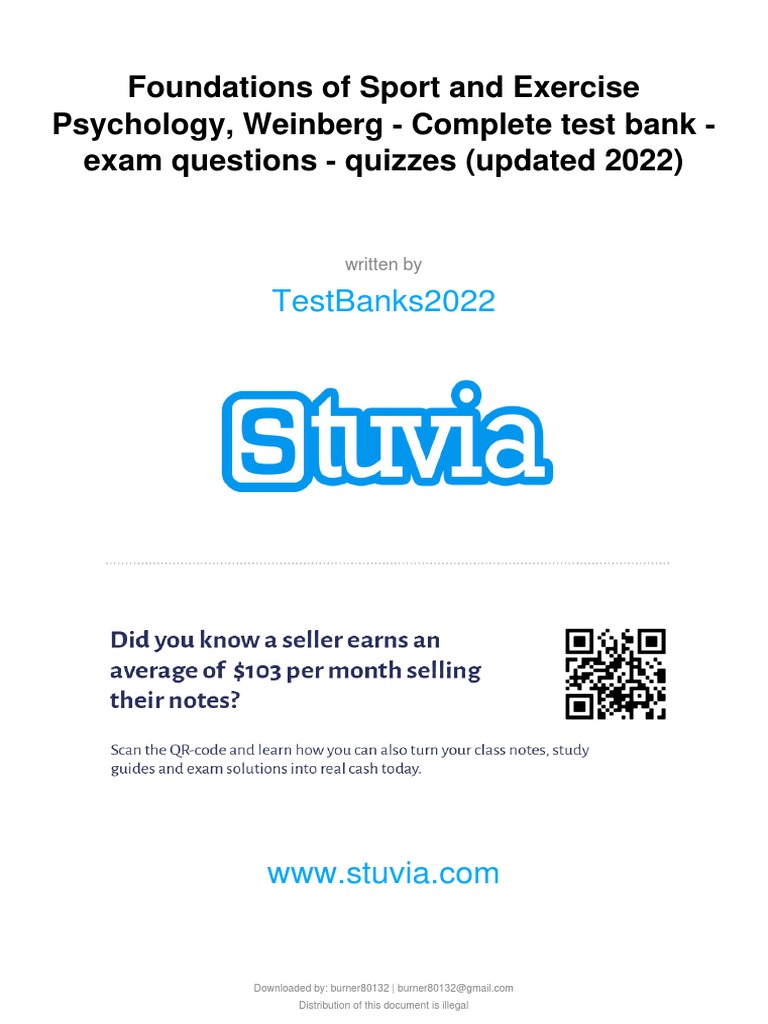 Stuvia 1621947 Foundations of Sport and Exercise Psychology Weinberg ...