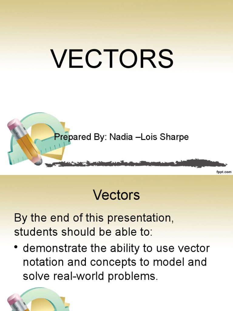 Vectors Powerpoint Download Free Pdf Euclidean Vector Velocity