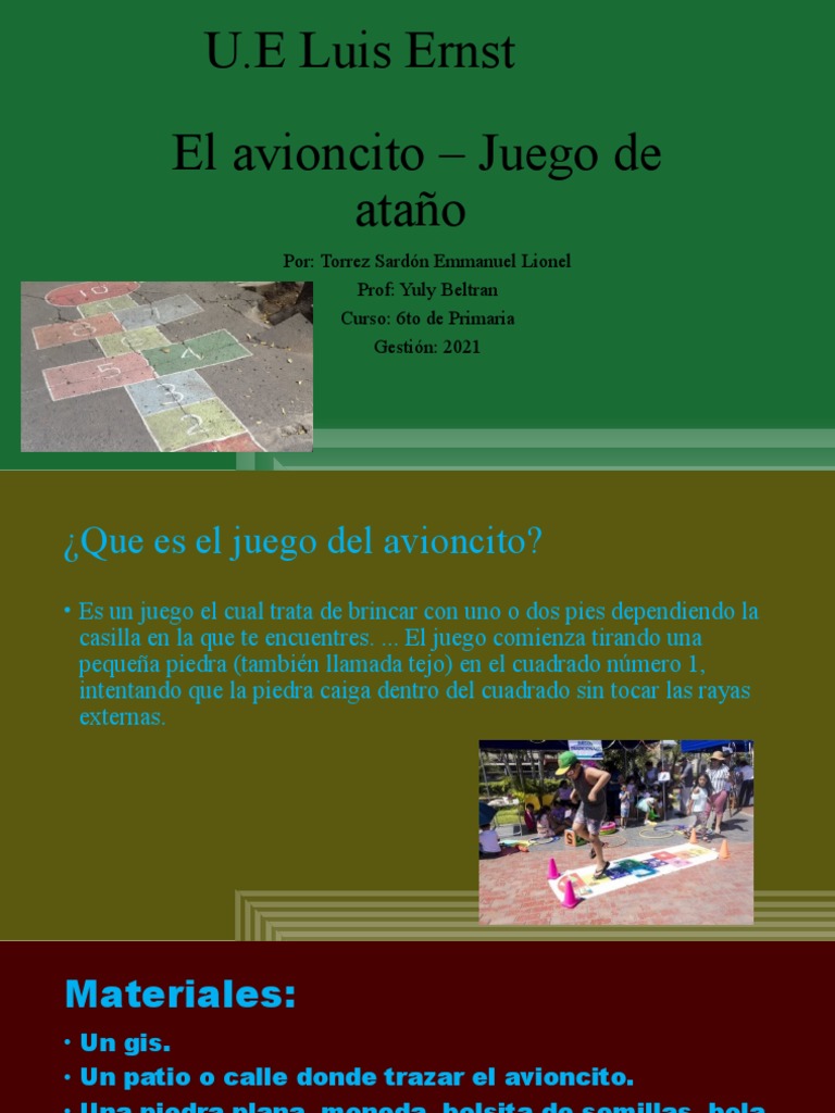 El Avioncito - Juego de Ataño | PDF