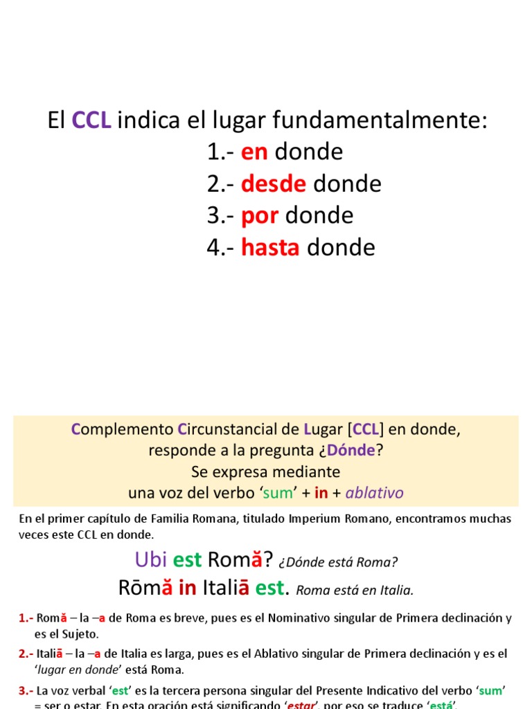 Algunas Explicaciones para El Capitulum Primum | PDF | Verbo | Relaciones sintácticas
