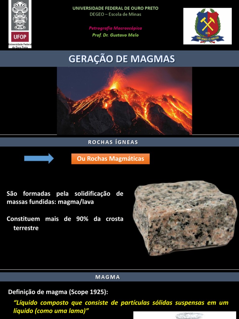 Rochas Ígneas: Formação e Classificação de Magmas e suas Propriedades ...