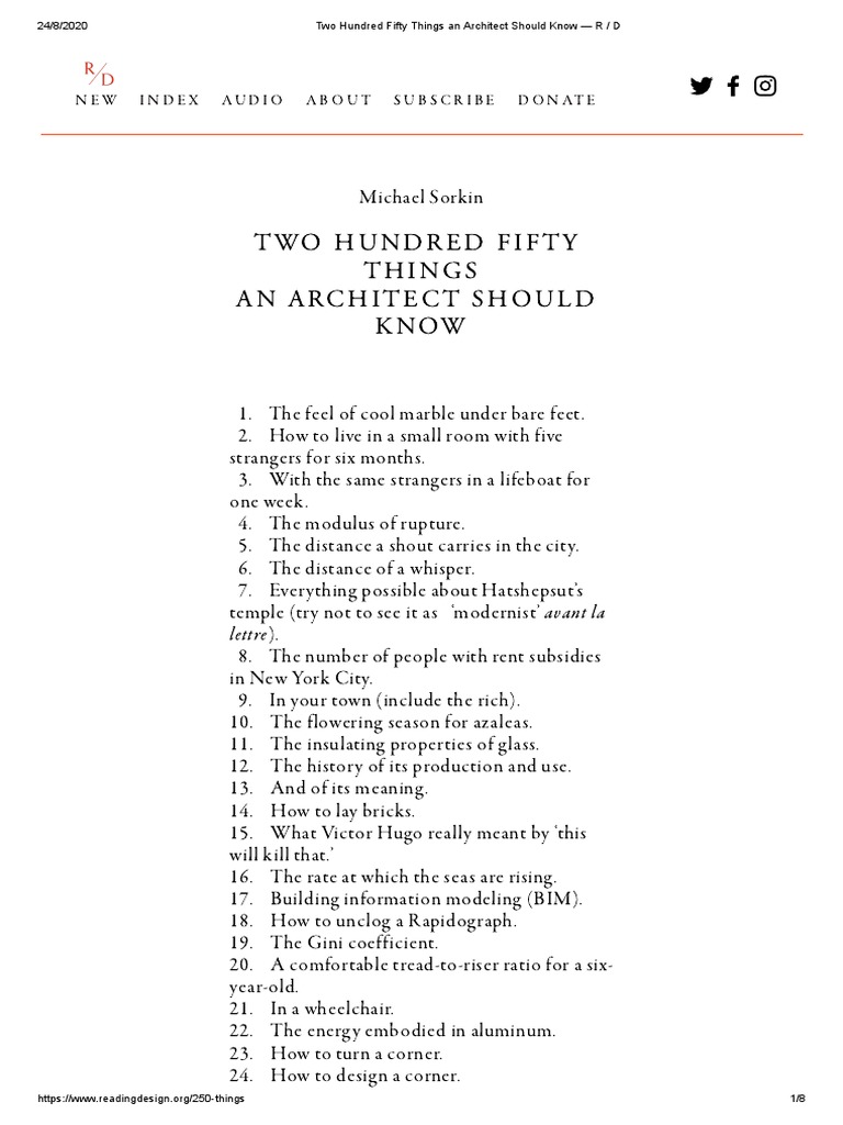 250 Essential Insights for Architects: A Comprehensive List of ...