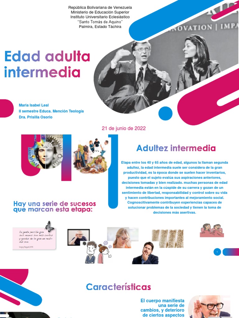 Adultez Intermedia | PDF | Adultos | Ciencias del comportamiento