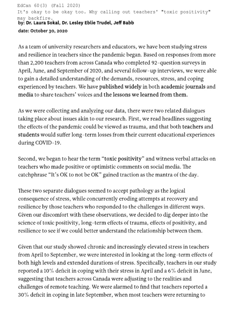 It's Okay To Be Okay Too | PDF