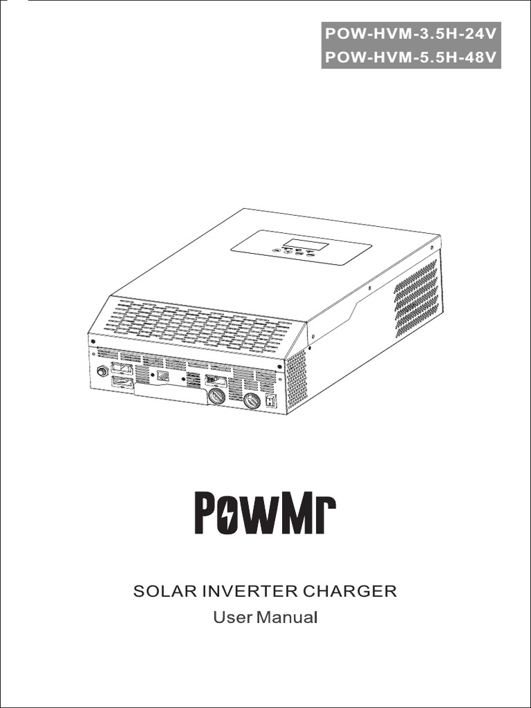 PowMr Manuals Solar Inverter Charger 48V 220V 110A POW HVM 5.5H 48V | PDF