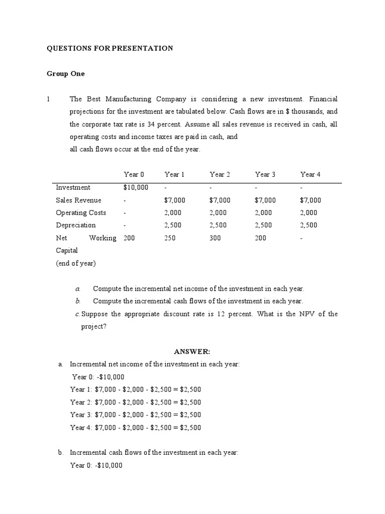 QNS & Ans | Download Free PDF | Net Present Value | Depreciation