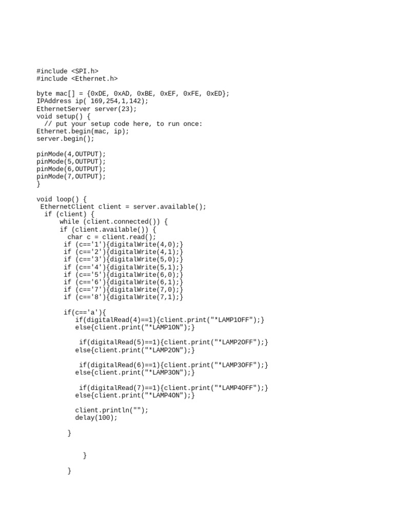 Código Do Arduino | PDF