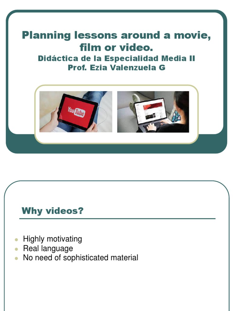 Planning Lessons Around A Video | PDF | Teachers | Learning