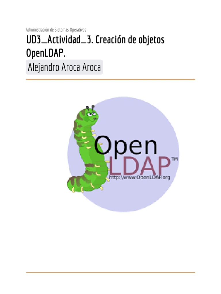 UD3 - Actividad - 3. Creación de Objetos OpenLDAP. | PDF