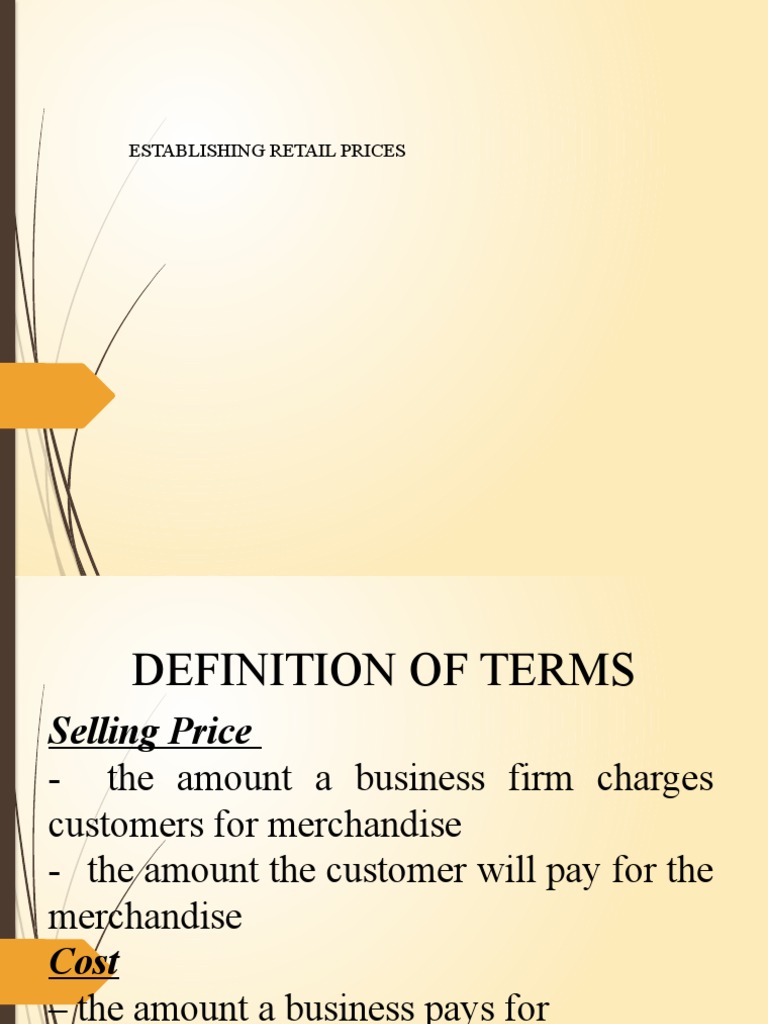 Mathematics of Investment (Establishing Retail Prices) | PDF ...