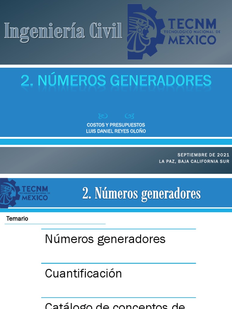 Numeros Generadores | PDF