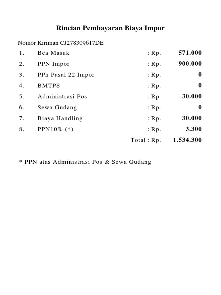 Rincian Pembayaran | PDF