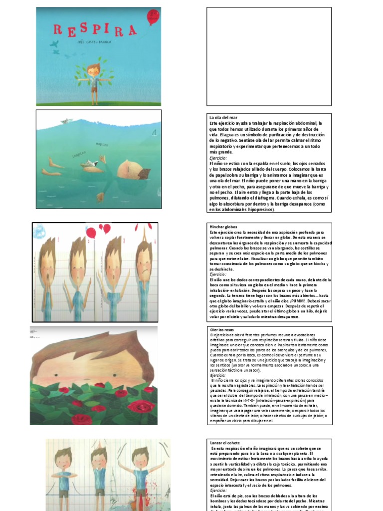 Respira-Cuento-Flashcards Fi | PDF | Respiración | Pulmón