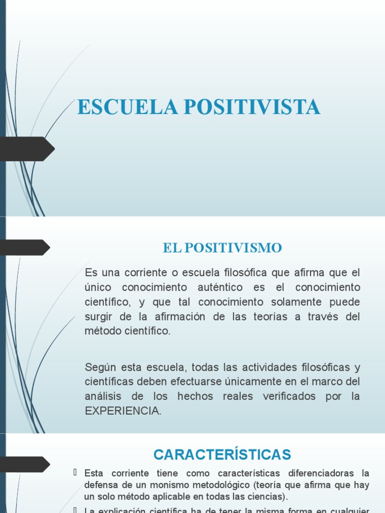 Escuela Positivista | PDF | Positivismo | Evolución