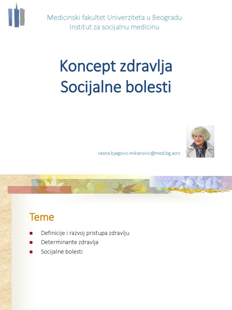 Koncept Zdravlja I Socijalne Bolesti | PDF