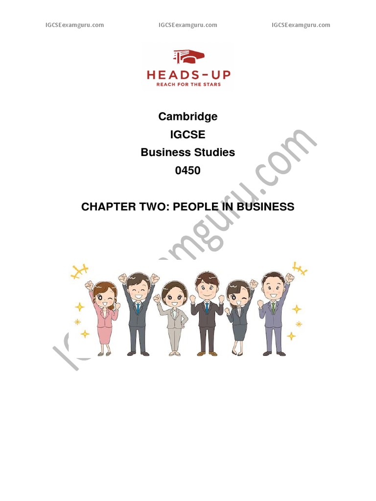 IGCSE Business Studies A - Notes C2 People in Business | PDF ...
