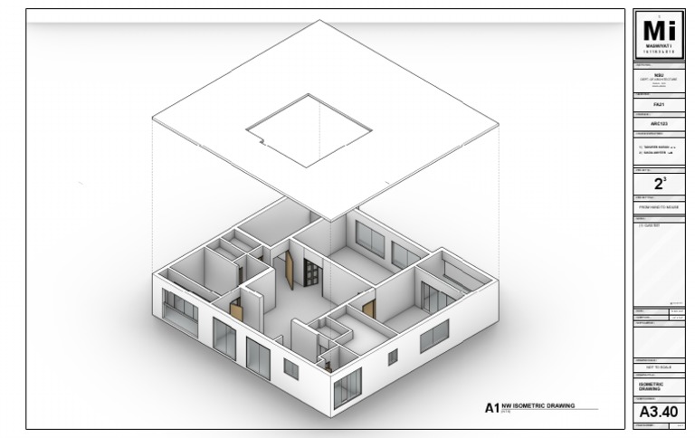 Axonometric Residence Drawing | PDF