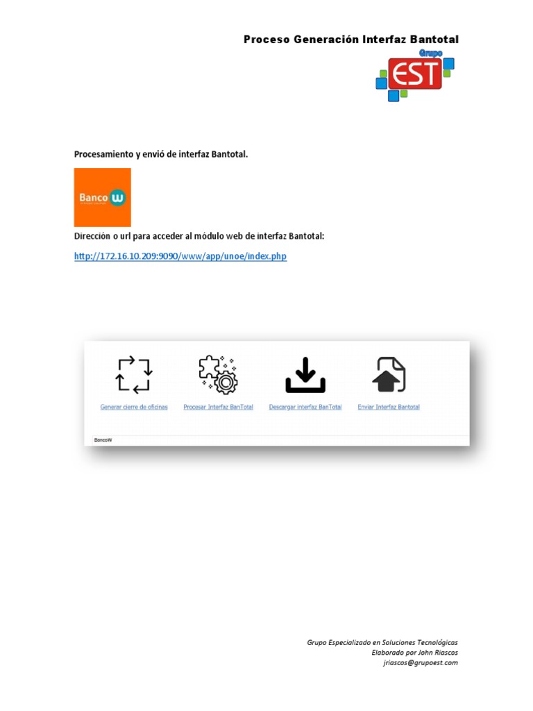 Generación de Interfaz Bantotal Paso a Paso | PDF