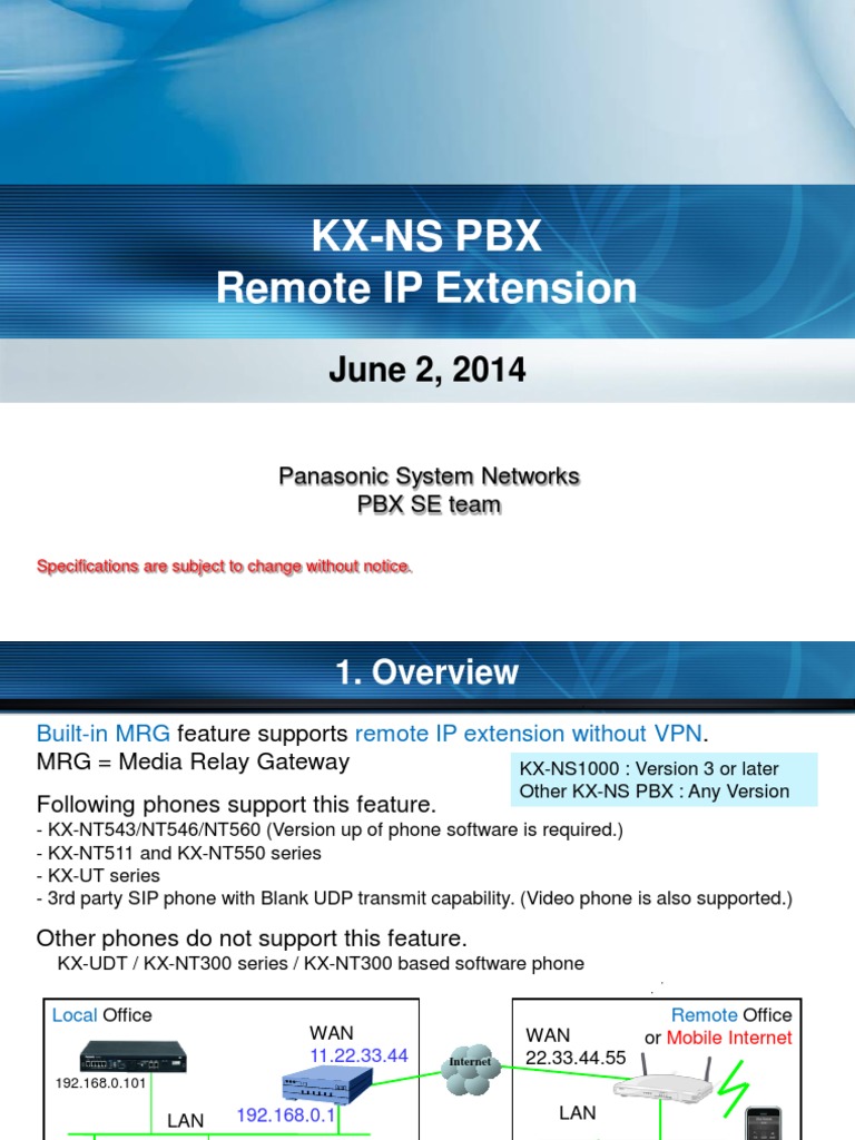 KX-NS500 Remote IP Extensions | PDF | Port (Computer Networking) | Session Initiation Protocol