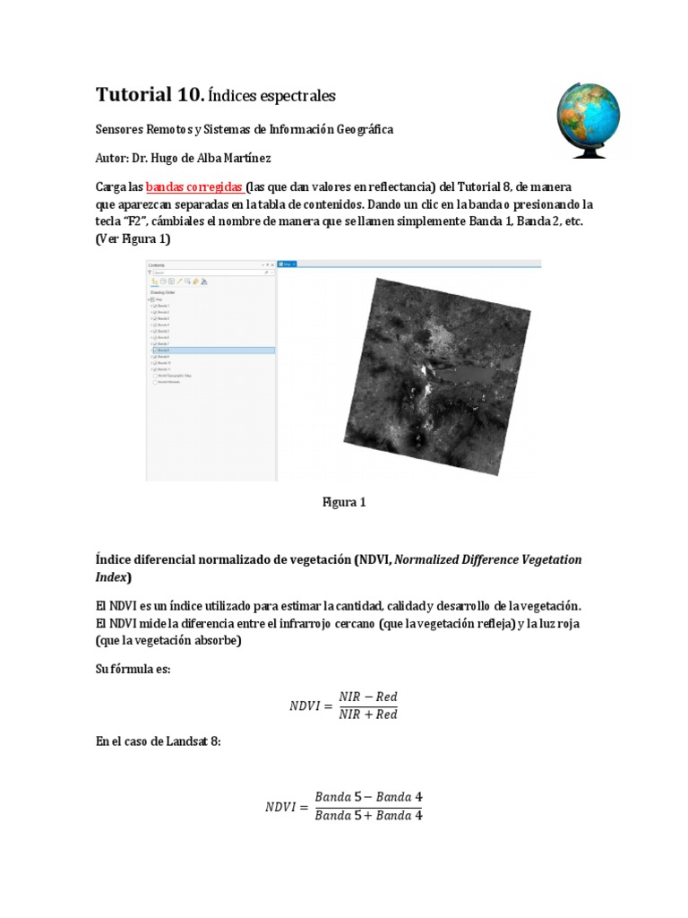 Tutorial 10 Indices espectrales (1) | PDF | Ciencias fisicas | Física Aplicada e Interdisciplinaria