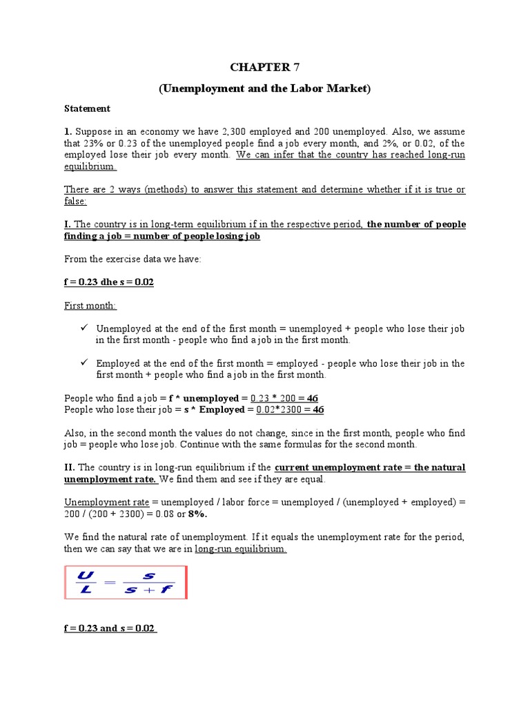 Chapter 7 | PDF | Unemployment | Labour Economics