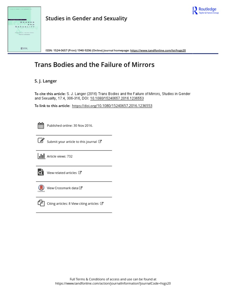 Trans Bodies and The Failure of Mirrors | PDF | LGBTQIA+ Studies ...