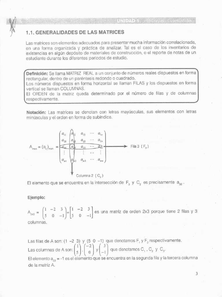 Algebra Lineal - Matrices | PDF