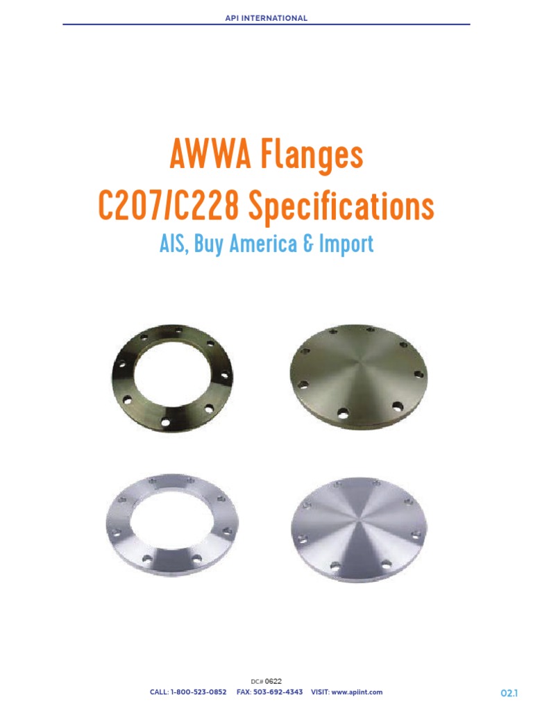 AWWA C207/C228 Steel Flanges Guide | PDF | Mechanical Engineering