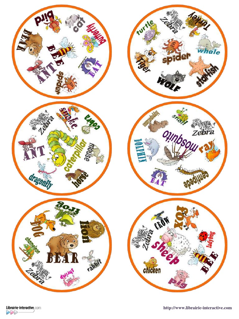 Dobble Animaux Anglais | PDF